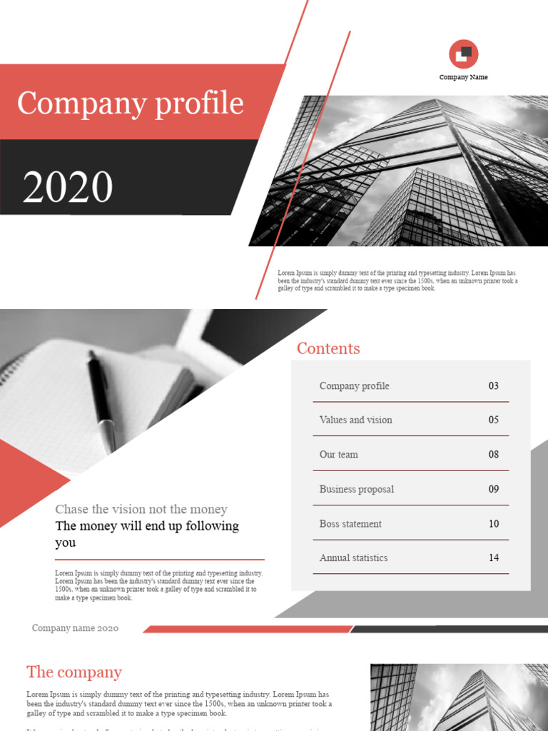 74211-Company Profile Slide Template | PDF