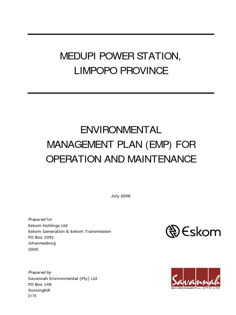 Medupi - Operation EMP Final | PDF