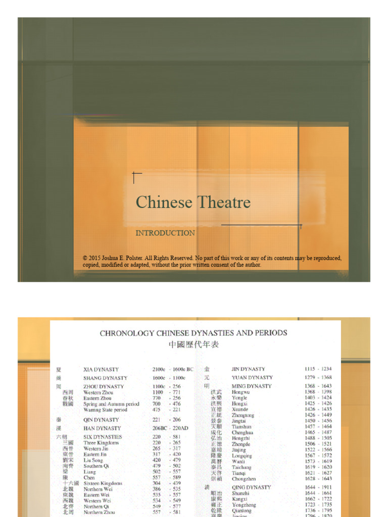 Chinese Theatre Presentation | PDF