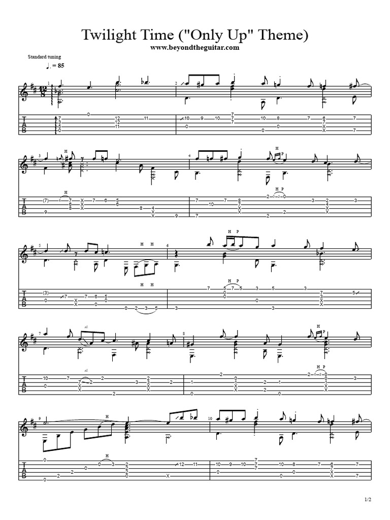 Twilight Time Guitar Tab Sheet Music | PDF