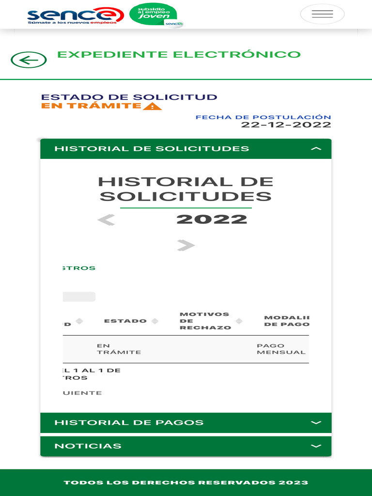 Estado de Solicitud en Trámite 2022 | PDF | Finanzas y dinero