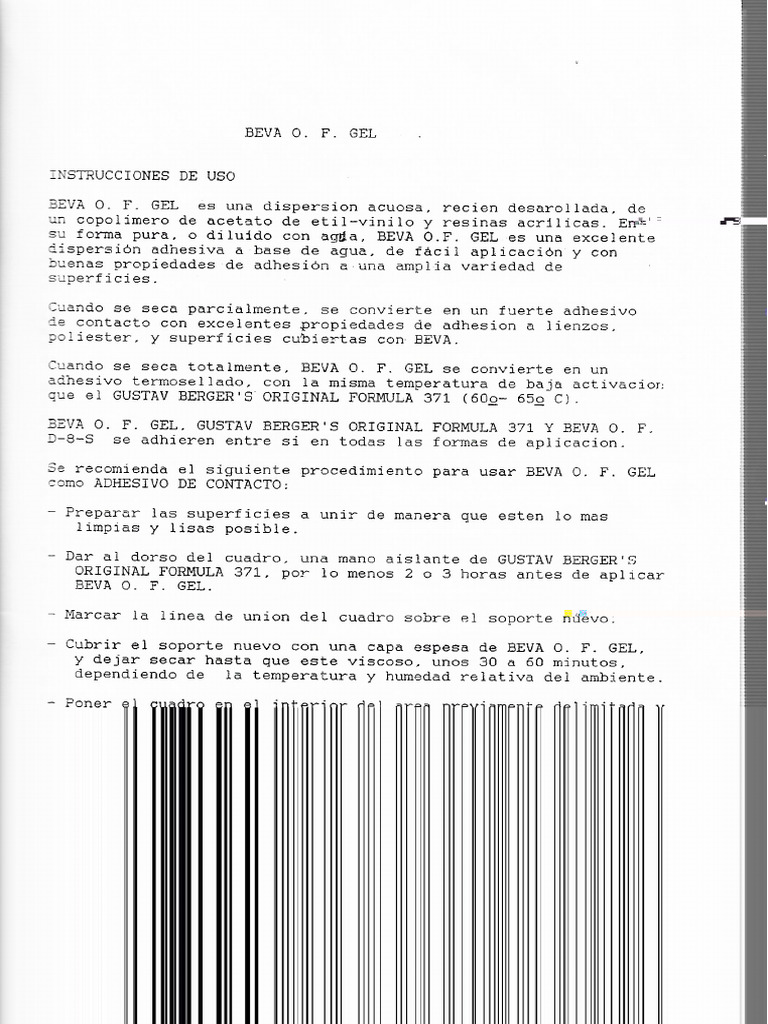 Instrucciones Beva Gel | PDF