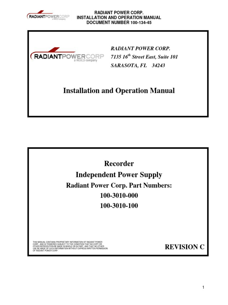 100-134-45RC RT3N Iom | PDF