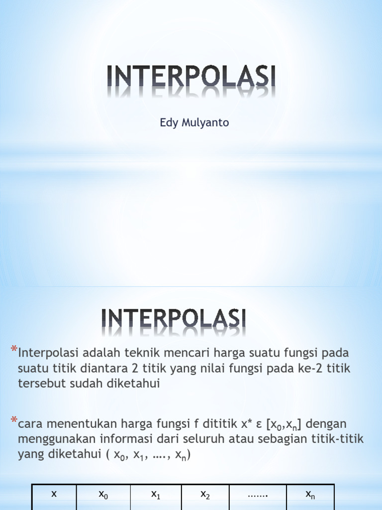 Rumus Interpolasi Linier dan Contoh | PDF | Metode & Bahan Ajar