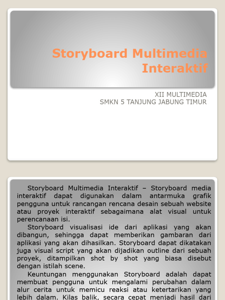 Storyboard Multimedia Interaktif | PDF