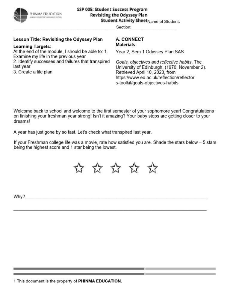 1) SSP 005 - Odyssey Plan - SAS | PDF