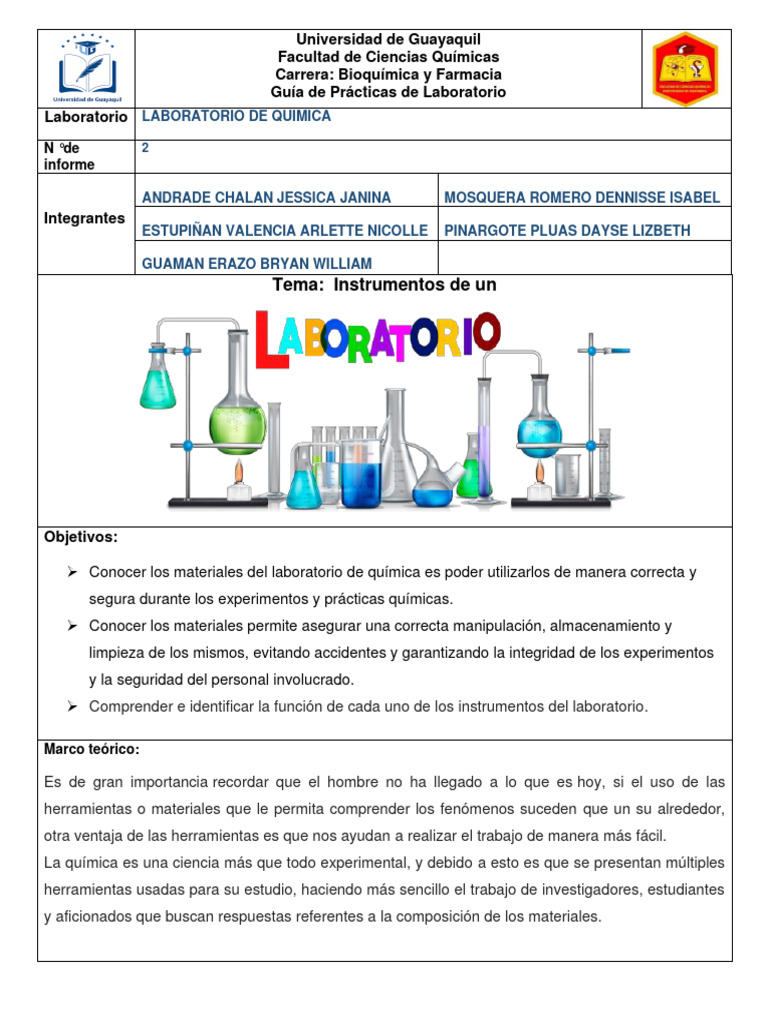 Instrumentos de Laboratorio Químico | PDF | Ciencia y matemáticas