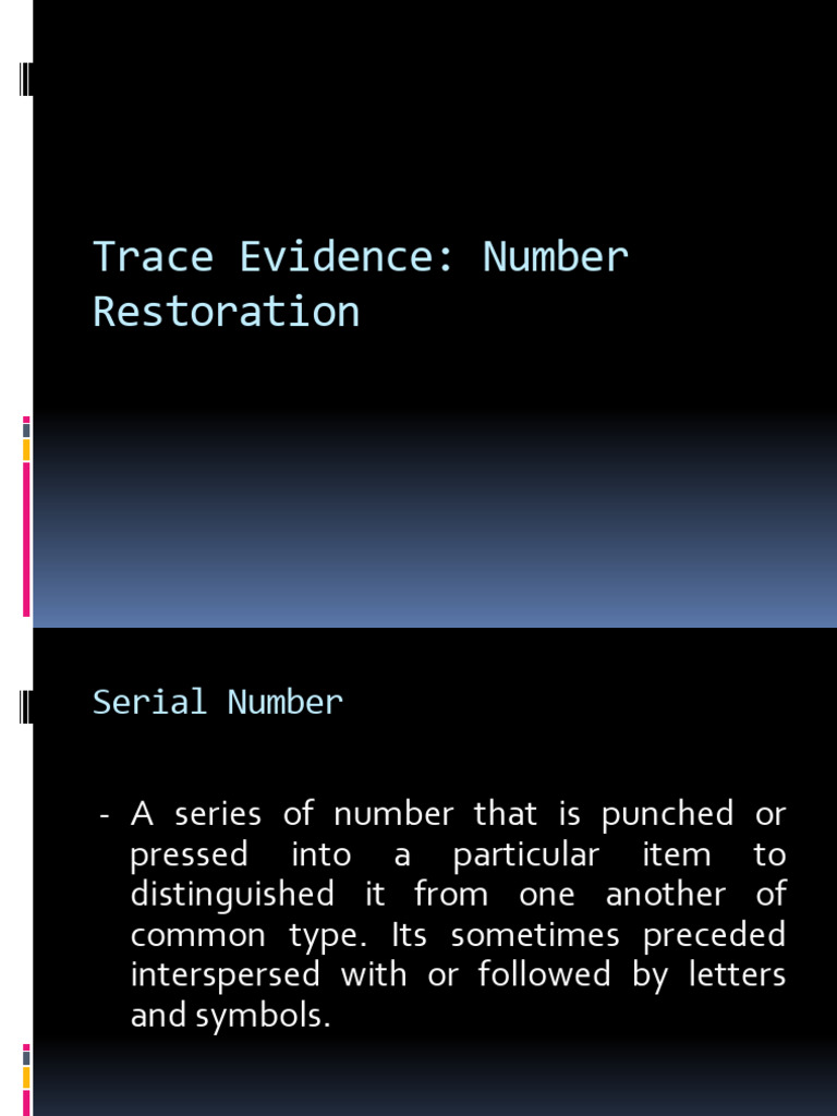 Week 10 Macro Etching And Number Restoration Pdf Acid