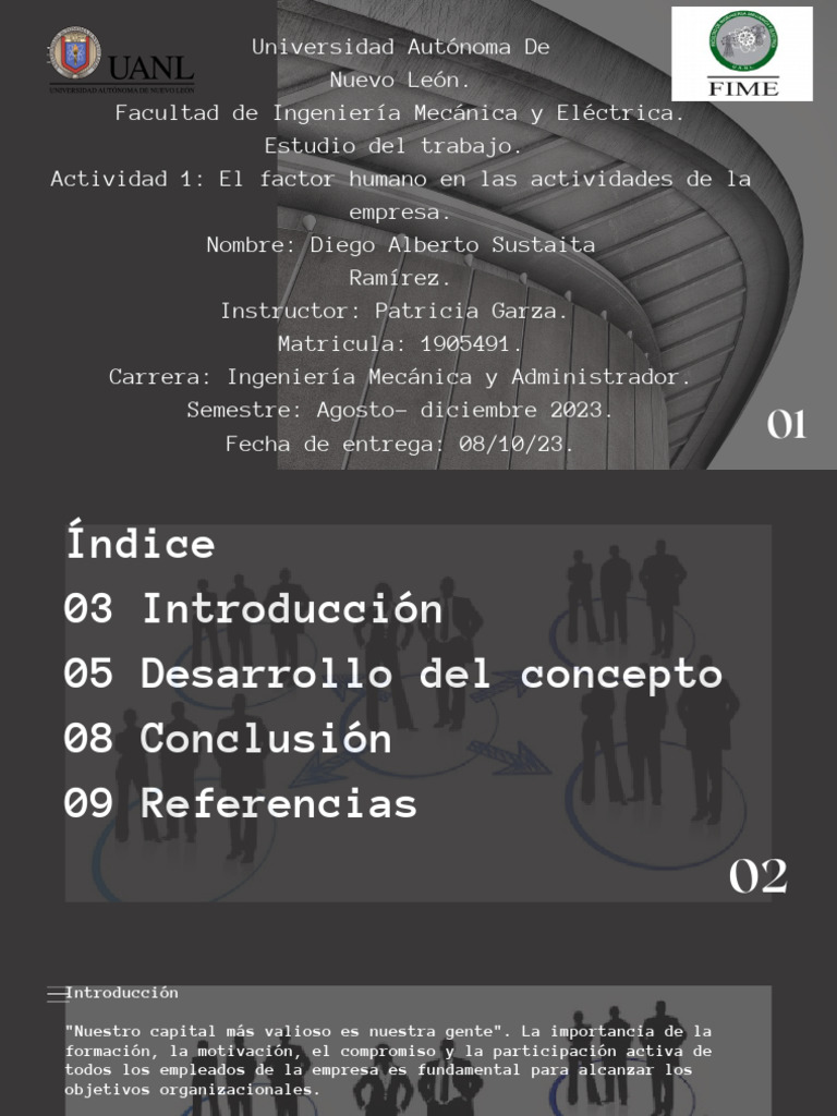 Actividad 1. El Factor Humano en Las Actividades de La Empresa | PDF
