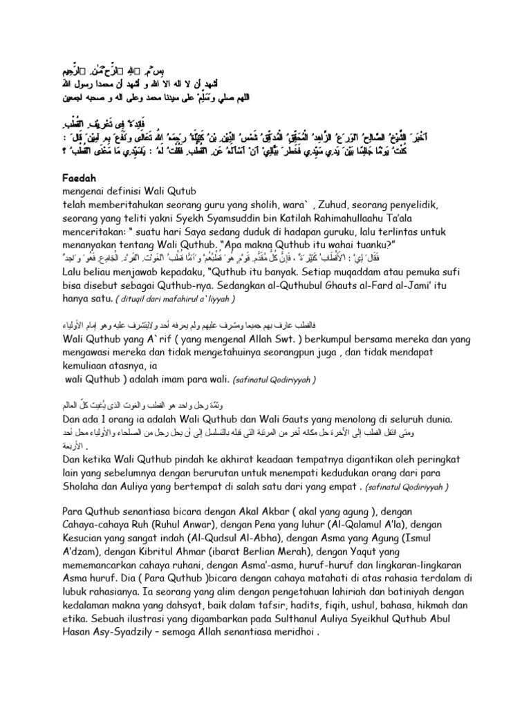 85 Tingkatan Walimenurut Kitab Salaf | PDF | Filsafat | Sejarah