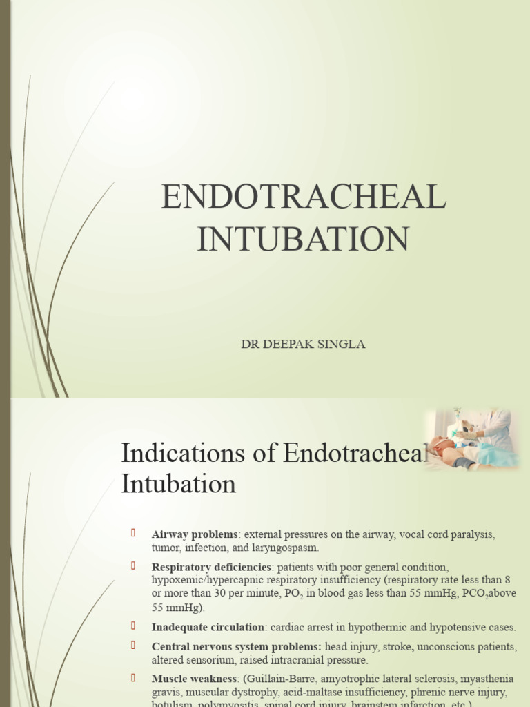 Endotracheal Intubation | PDF