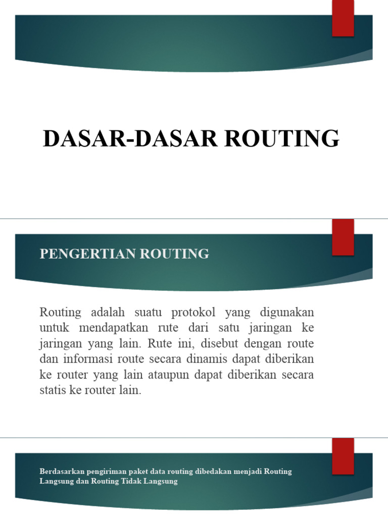 Materi Routing Kelas Xi Kurikulum 2013 P | PDF