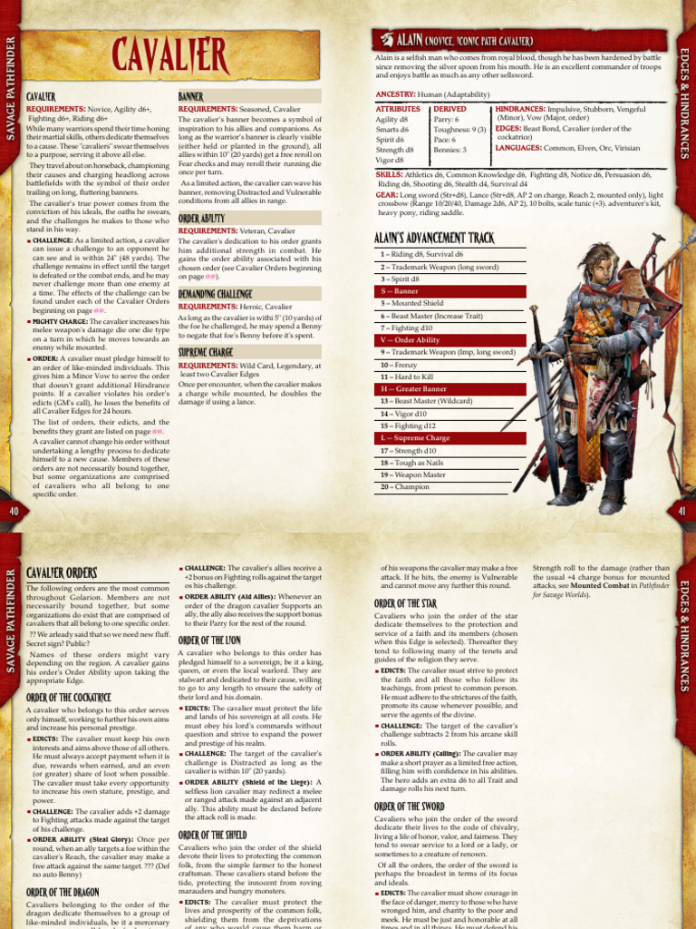 Advanced Players Guide Pathfinder For Savage Worlds | PDF