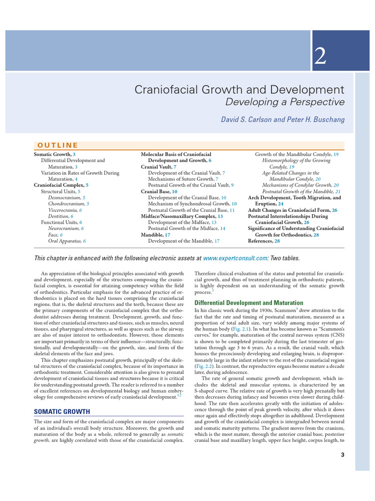 Chapter 1 Craniofacial Development - Compressed | PDF | Cellular ...