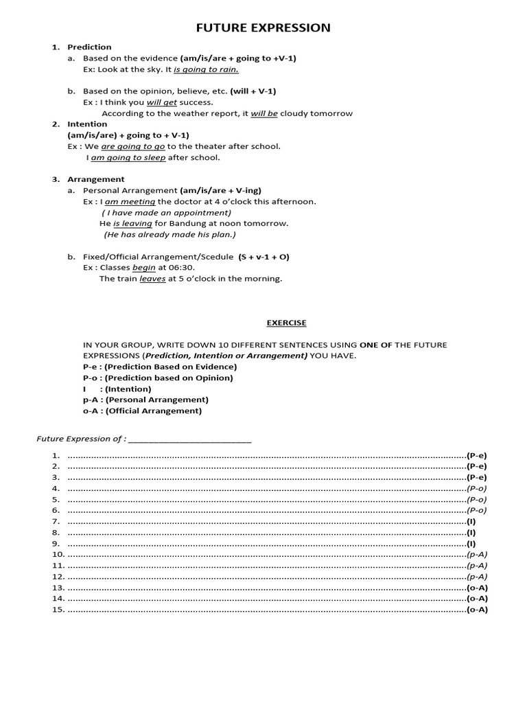 Future Expressions | PDF | Atmospheric Sciences | Sky