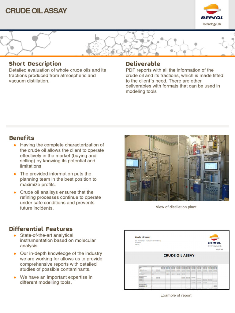 Crude Oil Assay for Industry Experts | PDF | Petroleum | Distillation