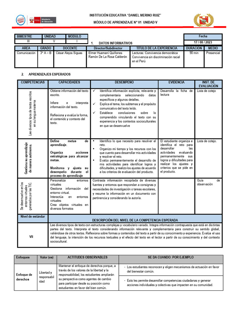 Módulo de Aprendizaje #01 - 2023 | PDF