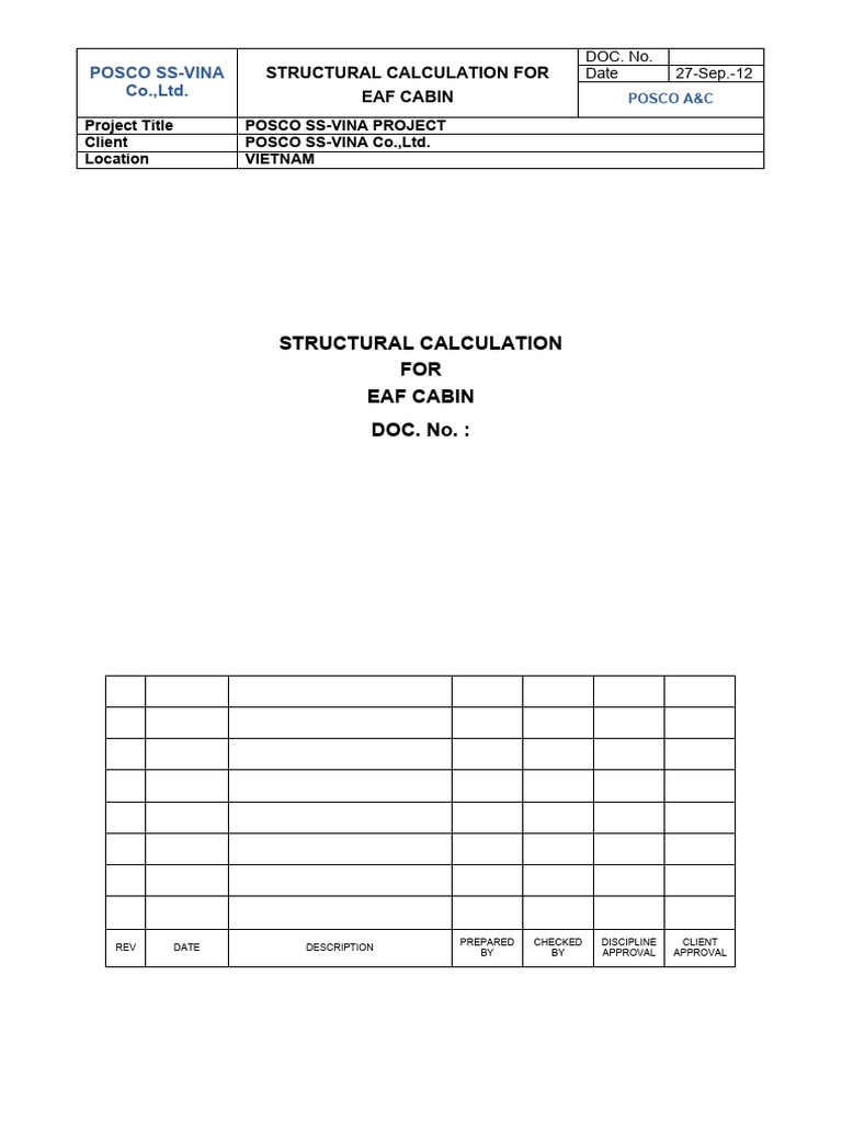101-Eaf Cabin Calculation Sheet 120927 | PDF | Strength Of Materials ...