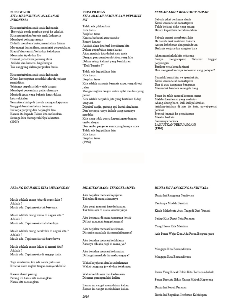 Puisi Taufiq Ismail Pdf