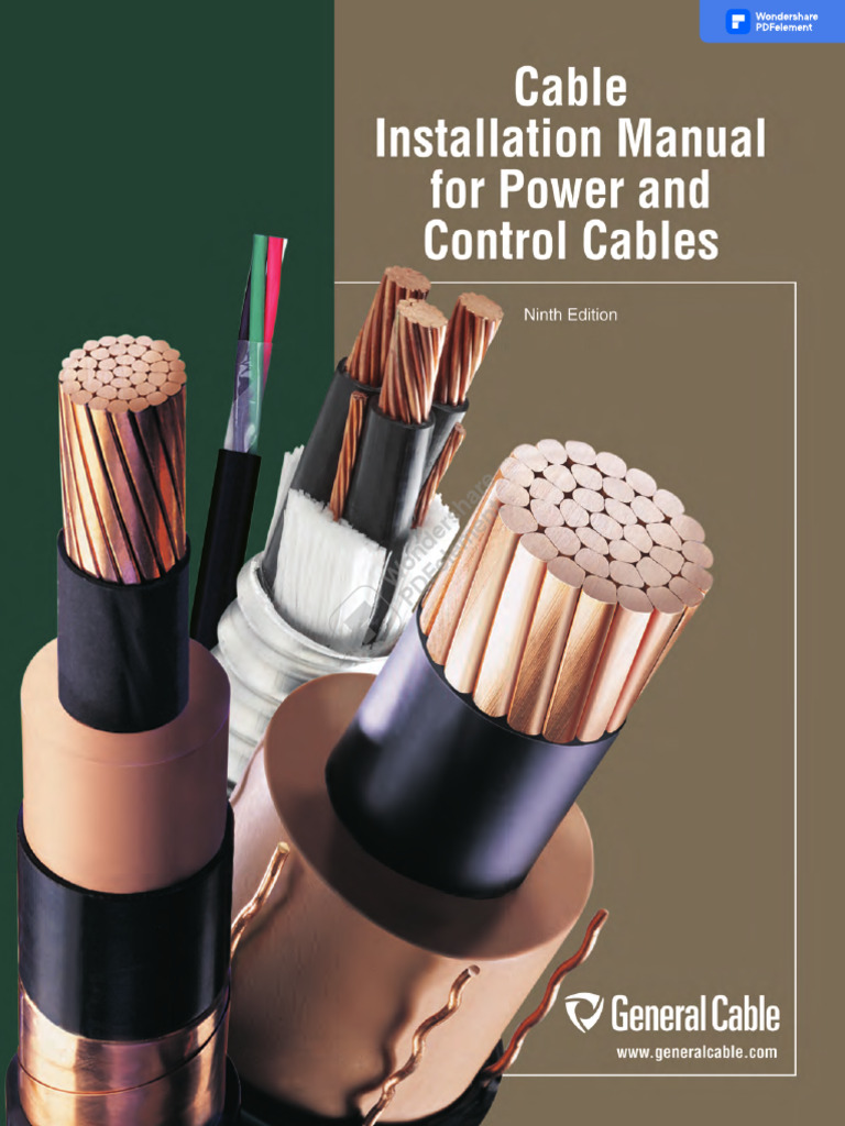 Cable Installation Manual For Power and Control Cables | PDF ...