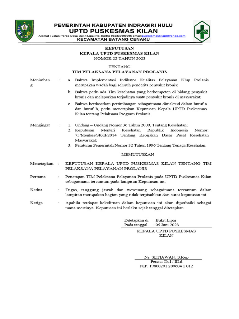 SK Tim Prolanis | PDF