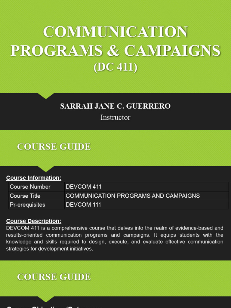 Communication Programs Campaigns | PDF