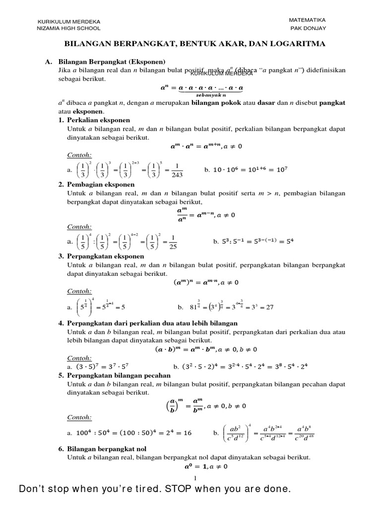 Bab1eksponendanlogaritma DONJAY | PDF