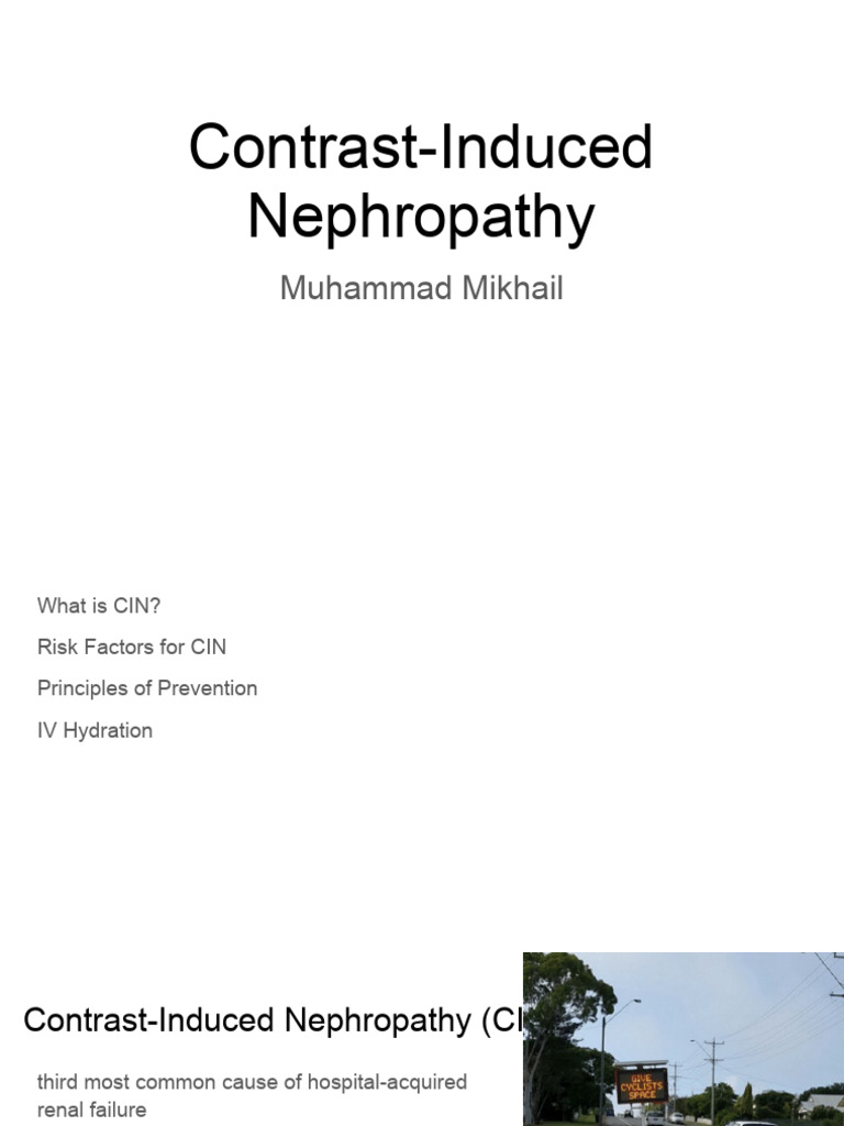 Managing Contrast-Induced Nephropathy | PDF