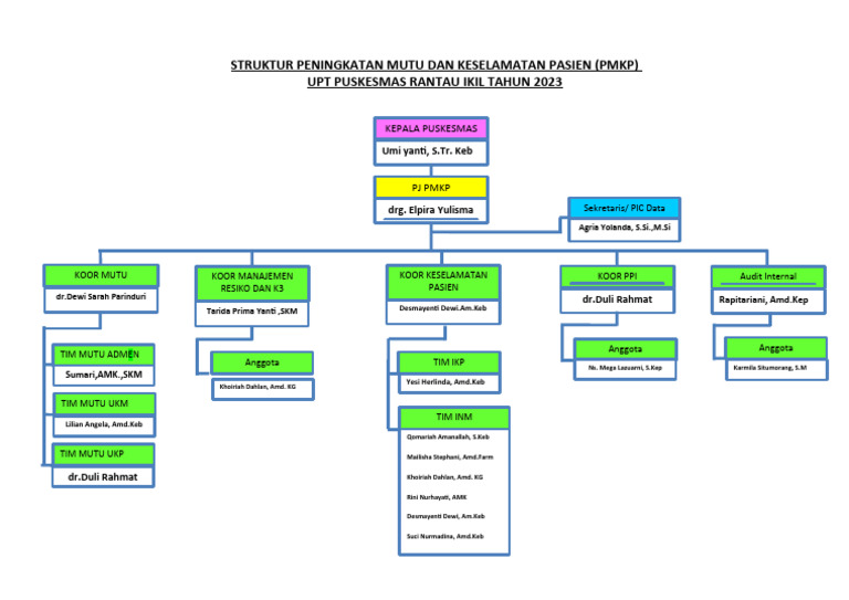 STRUKTUR PMKP PUSKESMAS RANTAU IKIL 2023 | PDF