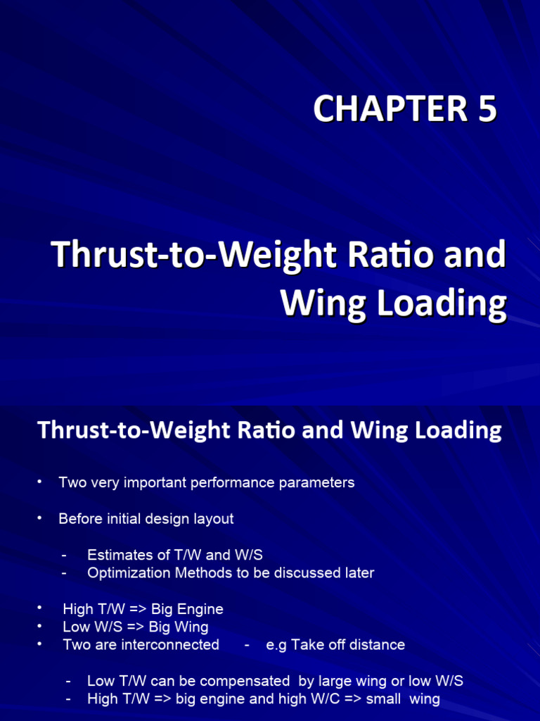 Chapter 5 - Wing & Thrust Loading | PDF