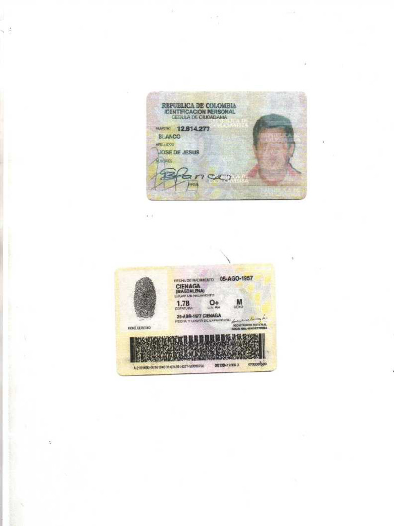Cedula Jose Blanco | PDF