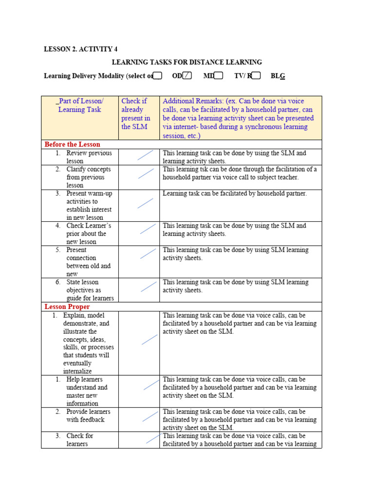 LDM2 - Learning Tasks For DL LAC1 002 | PDF