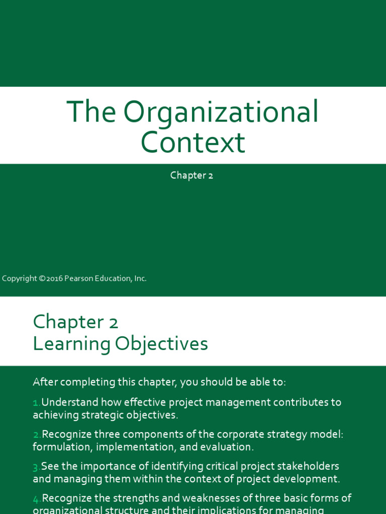 Chapter2 - The Organizational Context | PDF | Strategic Management ...