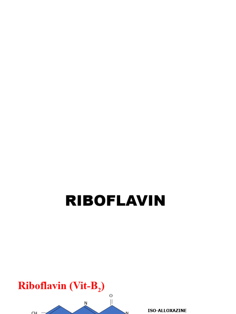 Riboflavin | PDF | Cofactor (Biochemistry) | Nucleotides