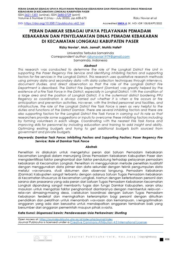 Peran Damkar Sebagai Upaya Pemadaman Dan Penyelamatan Kebakaran | PDF ...