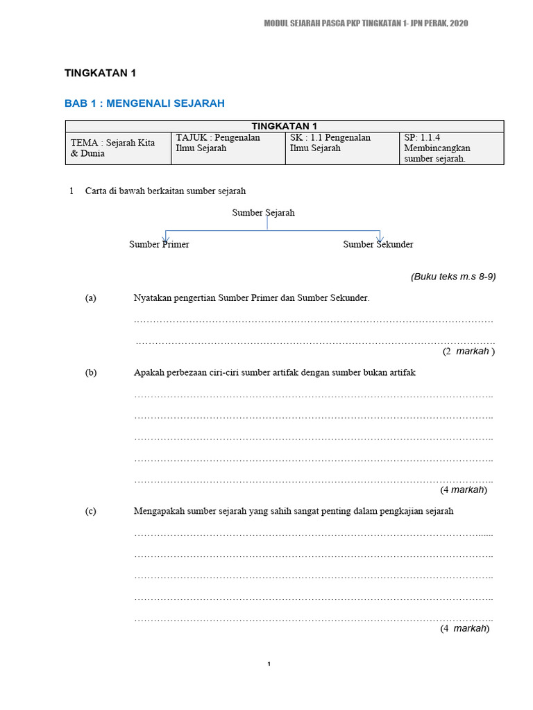 172 Struktur Tingkatan 1-7-12 | PDF