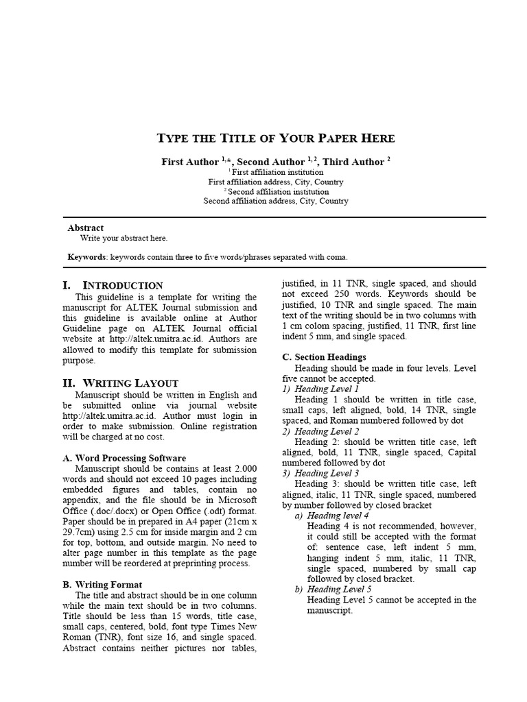 Template ALTEK 2018 | PDF