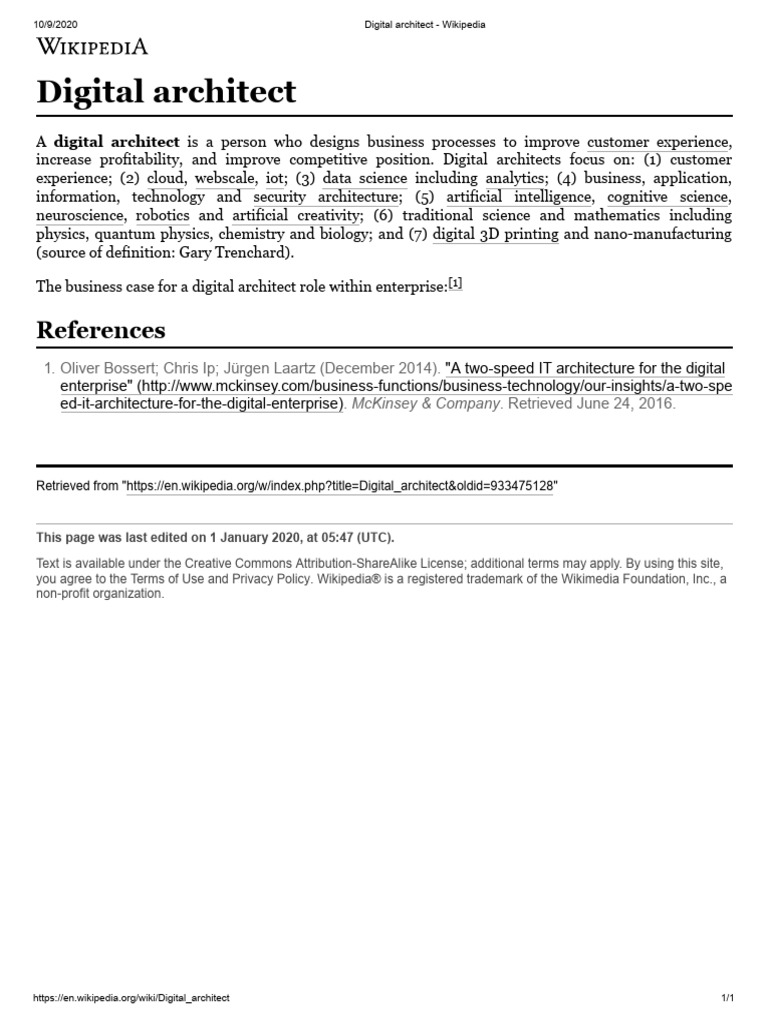 Digital Architect | PDF