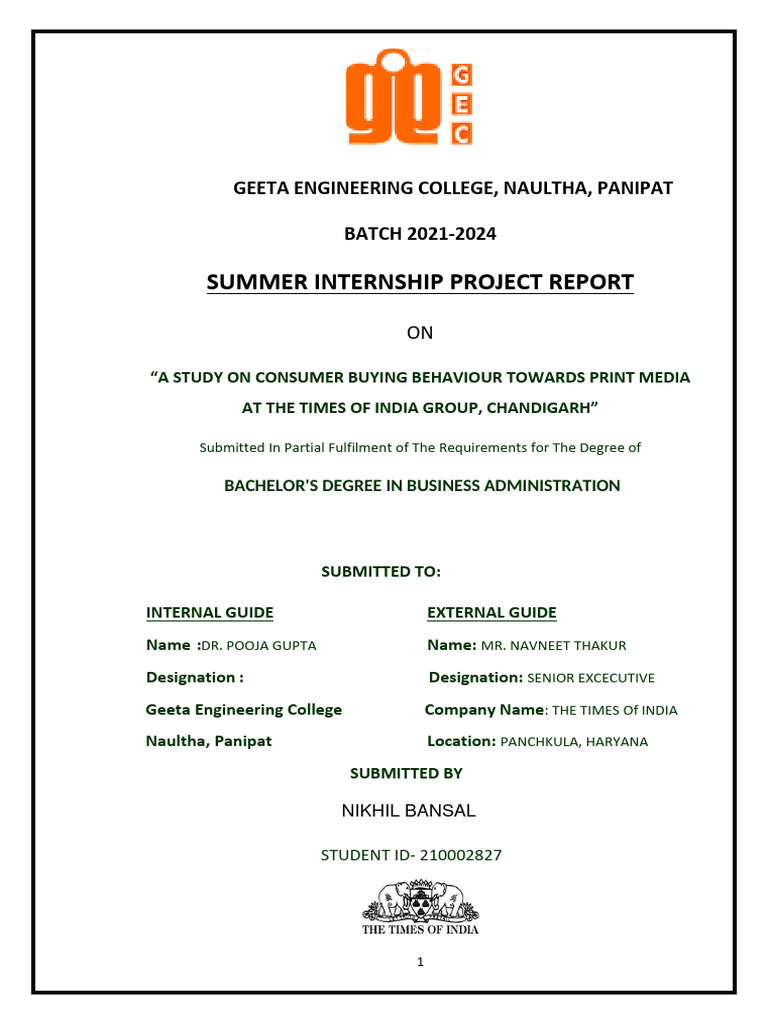 Nikhil Project File | PDF