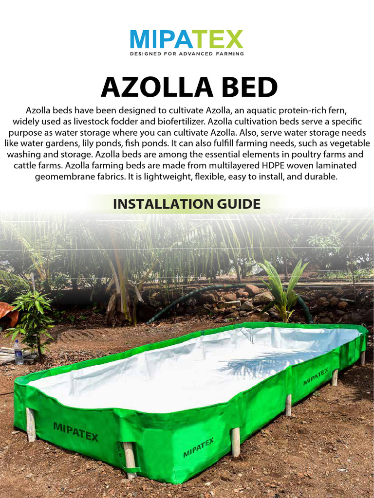 Mipatex Azolla Bed Hdpe Azolla Cultivation Bed 450gsm 12 x4 x1 Green | PDF
