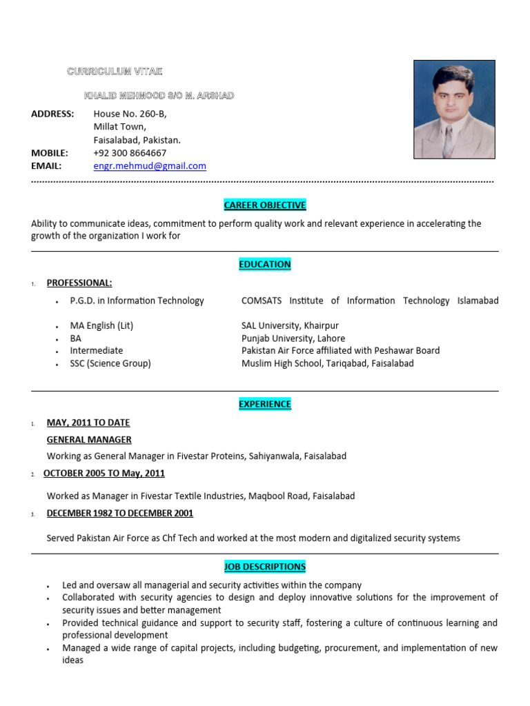 Resume Khalid | PDF | Pakistan | Regulatory Compliance