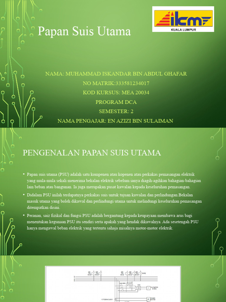Papan Suis Utama | PDF