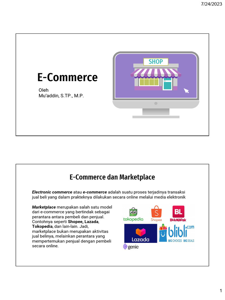 Pelatihan E-Commerce Perikanan | PDF | Bisnis | Komputer