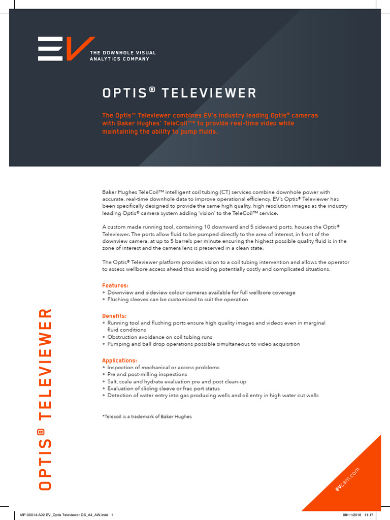 MP-00014-A02 EV Optis Televiewer DS A4 AW | PDF | Optics | Camera