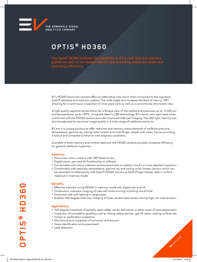 Mp-00045-A02 Ev Optis Hd360 Ds A4 Aw | PDF | Camera | Optics