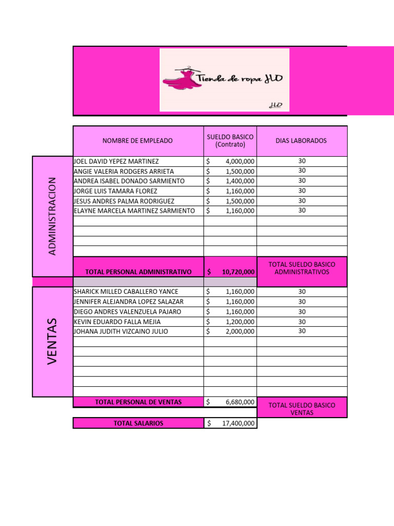 Nomina Noviembre 2023 Pdf