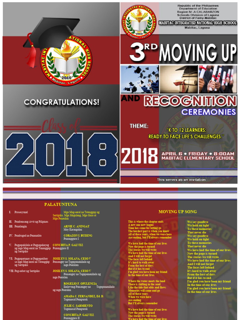 Moving Up Program 2018 | PDF