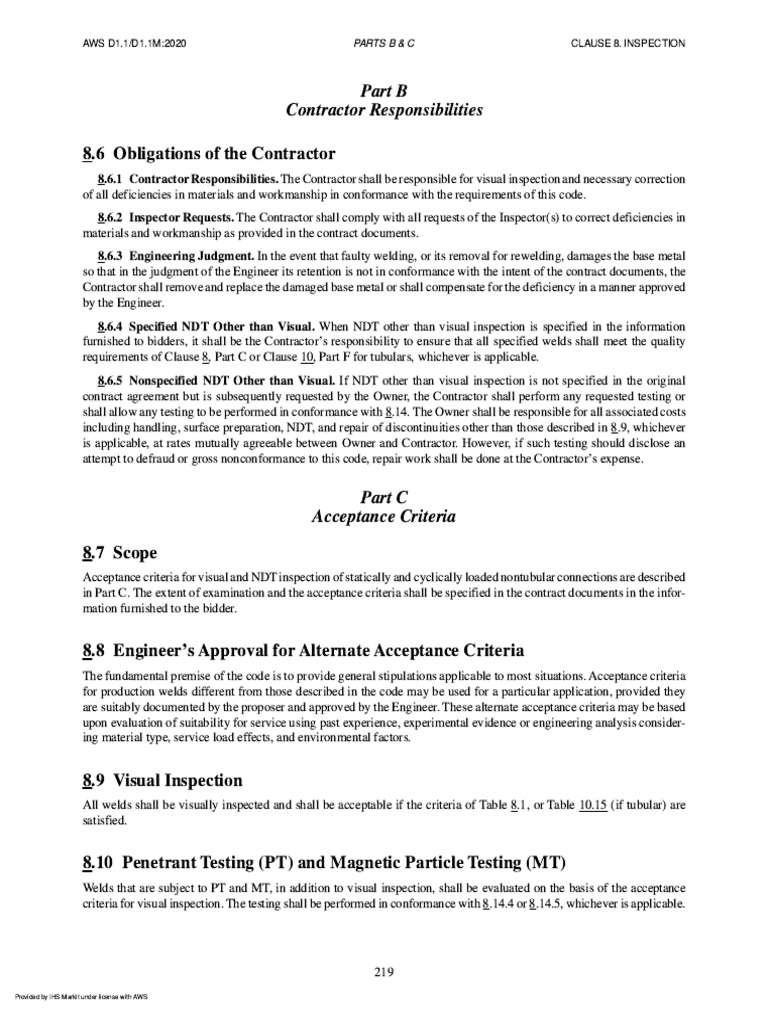 00 Part B-E - AWS D1-1 Structural Welding Code - Steel - Review ...