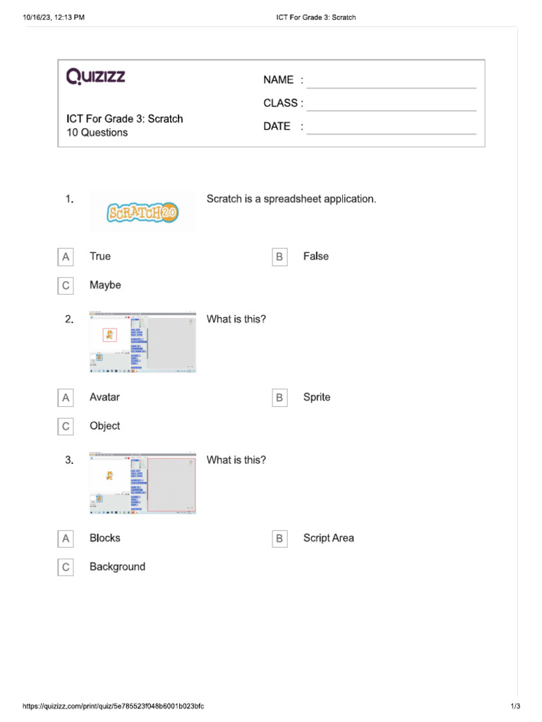 Grade 3 Scratch | PDF