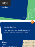 Music Lesson: Notes and Rests Guide | PDF